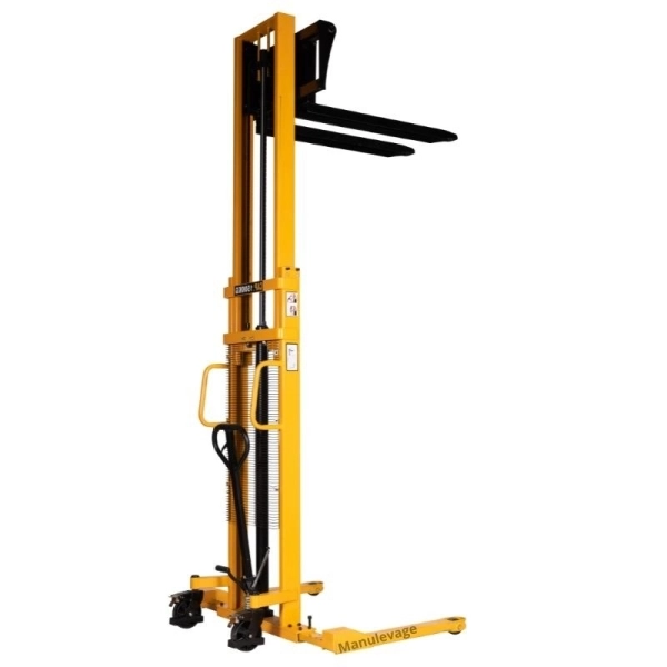 Gerbeur manuel Encadrant fourches réglables capacité 1500 kg - Manulevage