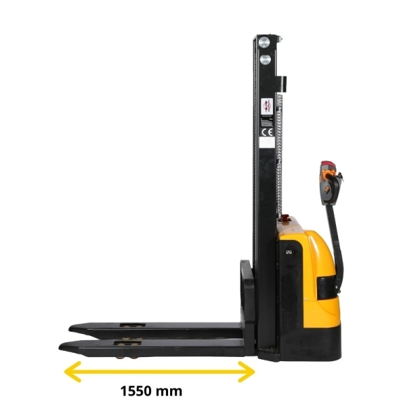 Gerbeur Electrique 3500 mm 1500 kg Fourches 1550 mm - MANULEVAGE