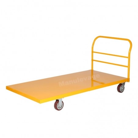 Chariot de manutention grand plateau Pro en acier - Manulevage