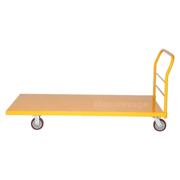 Chariot de manutention grand plateau Pro en acier - Manulevage