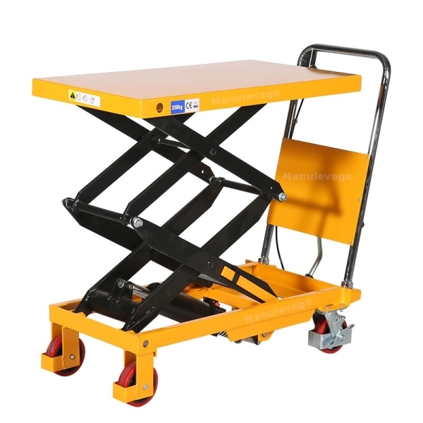 Table élévatrice double ciseaux 350kg plateau 910x500 mm